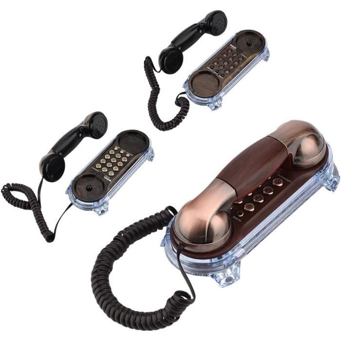 Téléphone Fixe Antique, Design Ergonomique, Téléphone Filaire Rétro ...
