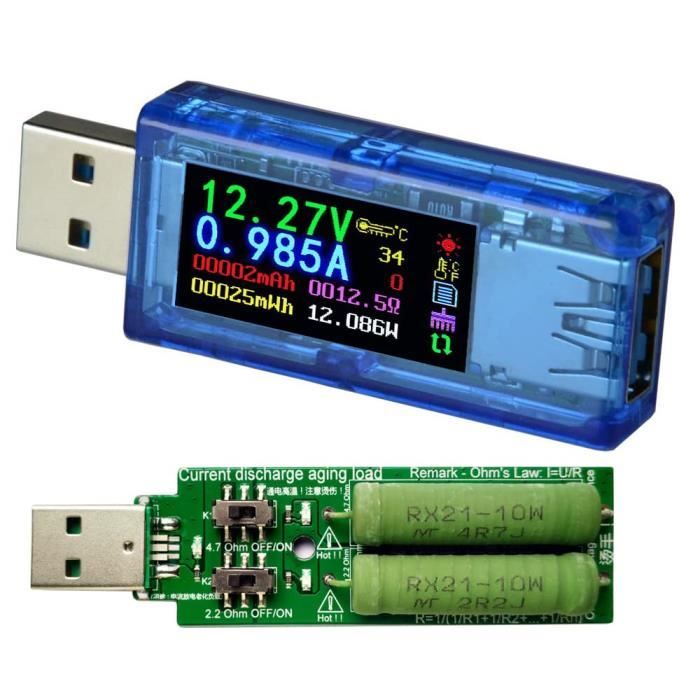 Testeur D'Alimentation Usb 3.0 At34 Usb-Multimètre Numérique-Testeur De ...