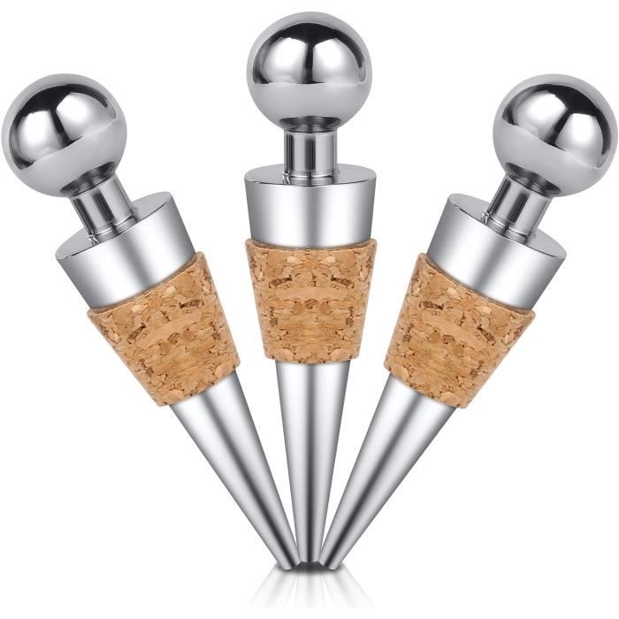 Bouchons De Vin,3Pcs Bouchon À Champagne En Acier Inoxyable Bouchons De ...