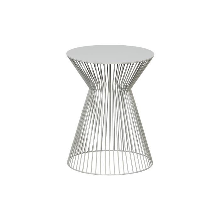 SUUS TABLE D APPOINT MÉTAL ANTIQUE BEIGE - Cdiscount Maison
