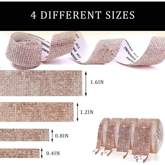 Ruban Strass Autocollant, Ruban Diamant Strass Cristal Auto-Adhésifs ...