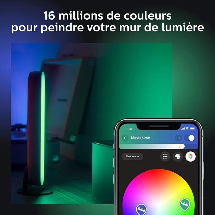 Lampe connectée Philips Hue Hue Play Pack x1 - Blanc - Cdiscount Bricolage