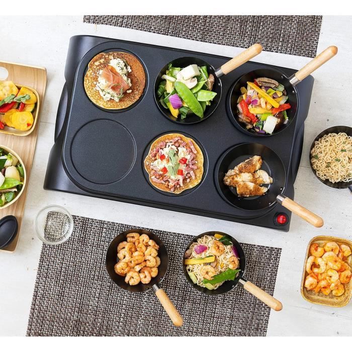 Bestron Set wok électrique de table avec mini wok pour 6 personnes, 6 ...