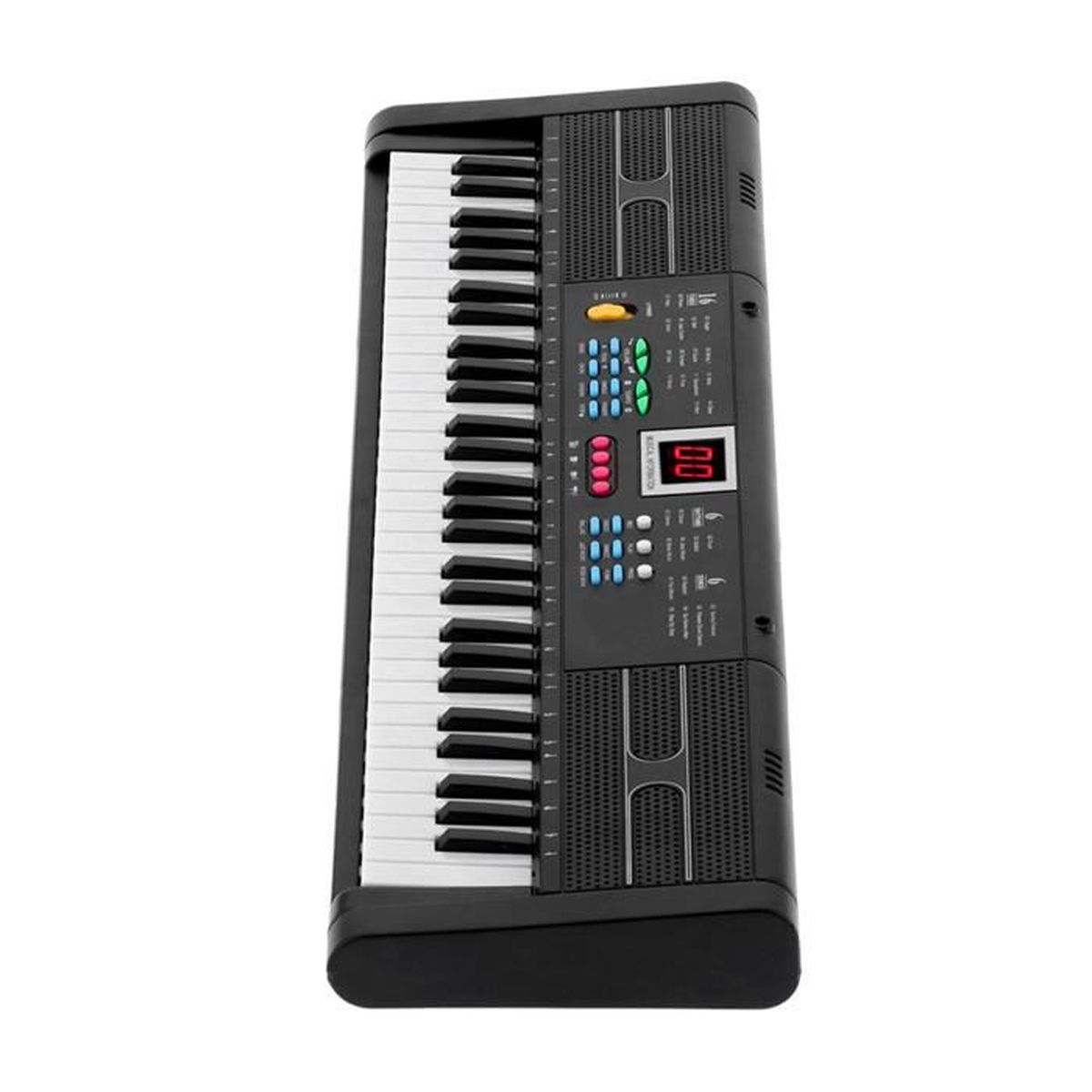 Akozon Clavier Electrique avec Microphone Clavier Piano 61 Touches ...