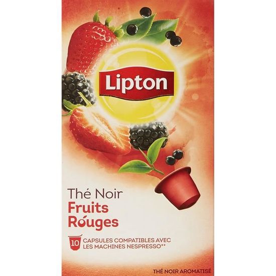 Lipton Thé Fruits Rouges - 40 Capsules Compatibles avec le Système ...