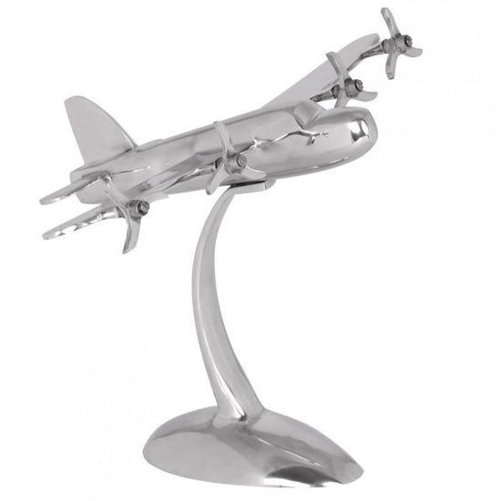 Décoration avion hélice en aluminium couleur argent - WOHNLING ...