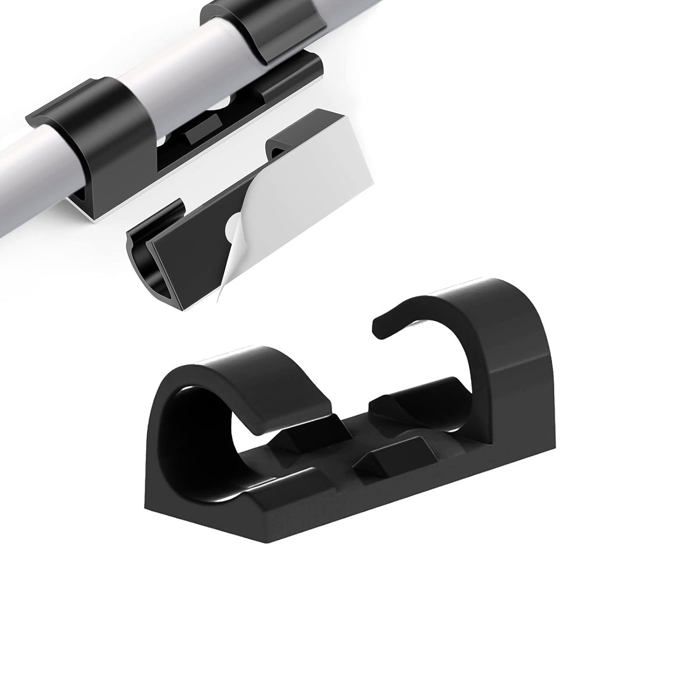 60Pcs Clips Câbles, Clips De Câble Extérieur Accroche Guirlande, Passe ...