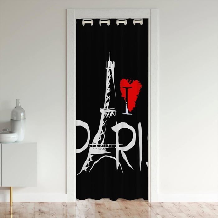 La Tour Eiffel Rideau Occultant Rideaux Chic Paris Rideau De Porte ...