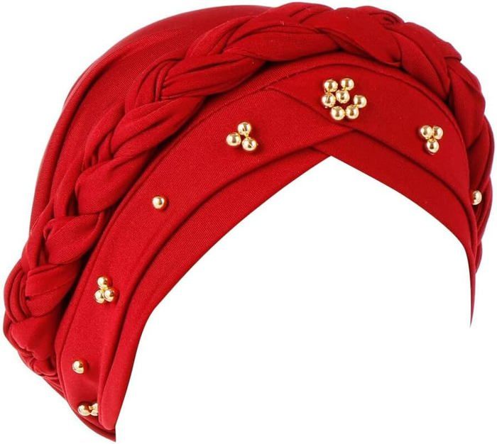Bonnet Turban Pour Femme Musulmane,Chic Chapeau Strass Avec Perle Hijab ...