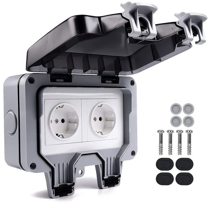 Prise étanche,prises extérieure résistant aux intempéries,prise murale ...