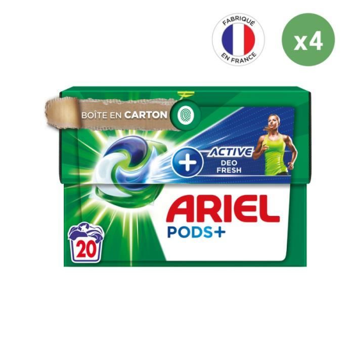 4x20 Pods+ Protection Active Contre Les Odeurs, Lessive En Capsules ...