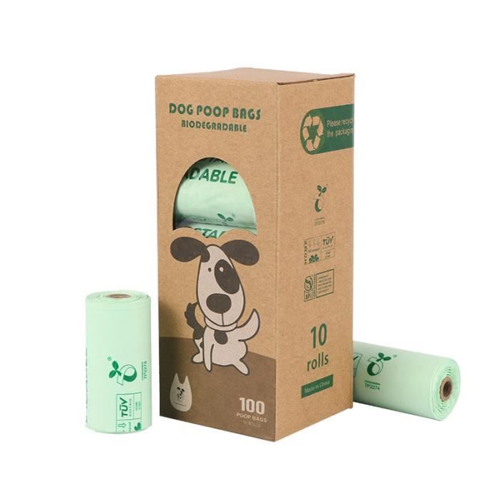 10 rouleaux en boîte - Sac À Ordures Biodégradable En Pla, 10 Rouleaux ...