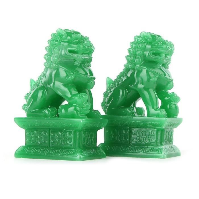 7X4X10CM - Statue du Lion gardien du chien Fu Foo, ornement Feng Shui ...