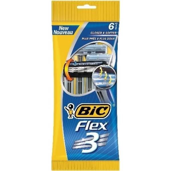 BIC FLEX3 6 Rasoirs Jetables de 3 Lames pour Homme - Cdiscount Au quotidien