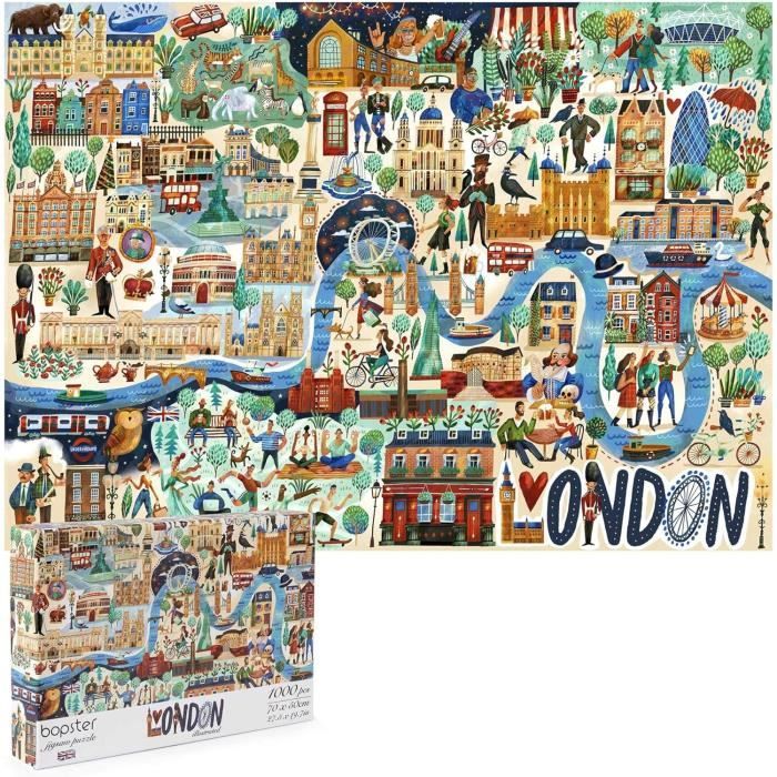 Puzzle De Londres Illustré De 1000 Pièces En Carton 100% Recyclé Pour ...