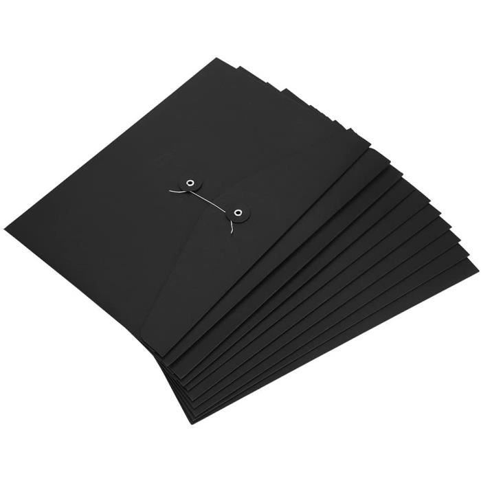 GOBRO 10pcs A4 Sac de Fichier en Papier Kraft Dossier de Fichier avec ...