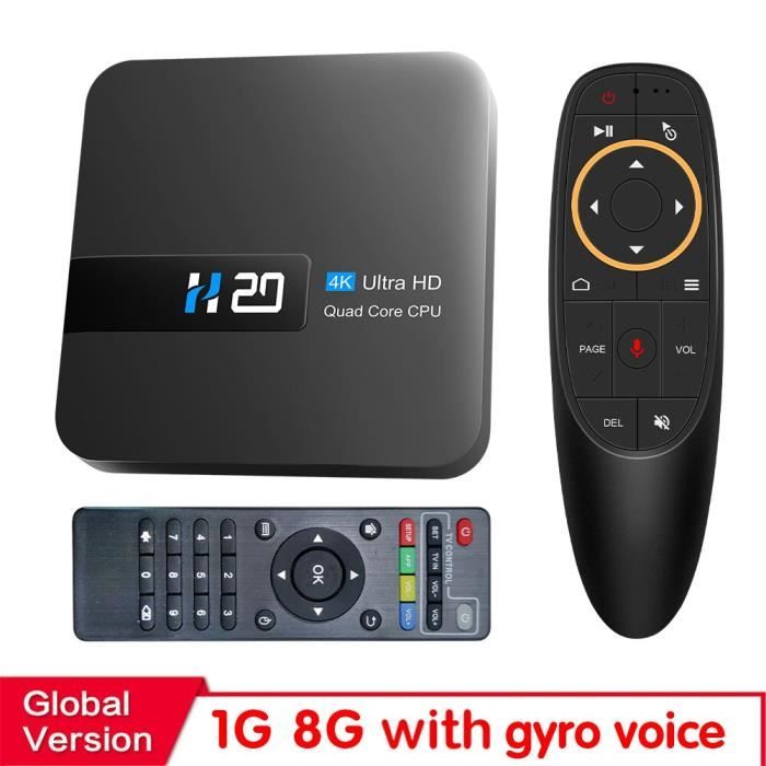 MEDIA STREAMER,8gb Voice Control boîtier Smart TV H20 Android 100 2 ...