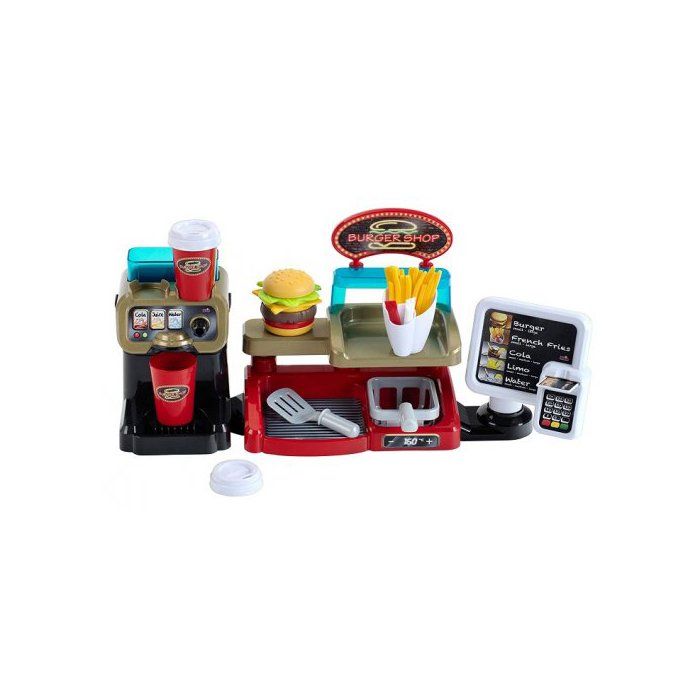 Restaurant Fast Food Burger Shop - Stand a hamburgers avec caisse ...