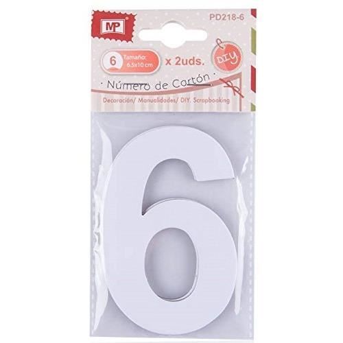 MP pd218 6 Set de 2 chiffres de carton pour scrapbooking, 10 cm - PD218 ...