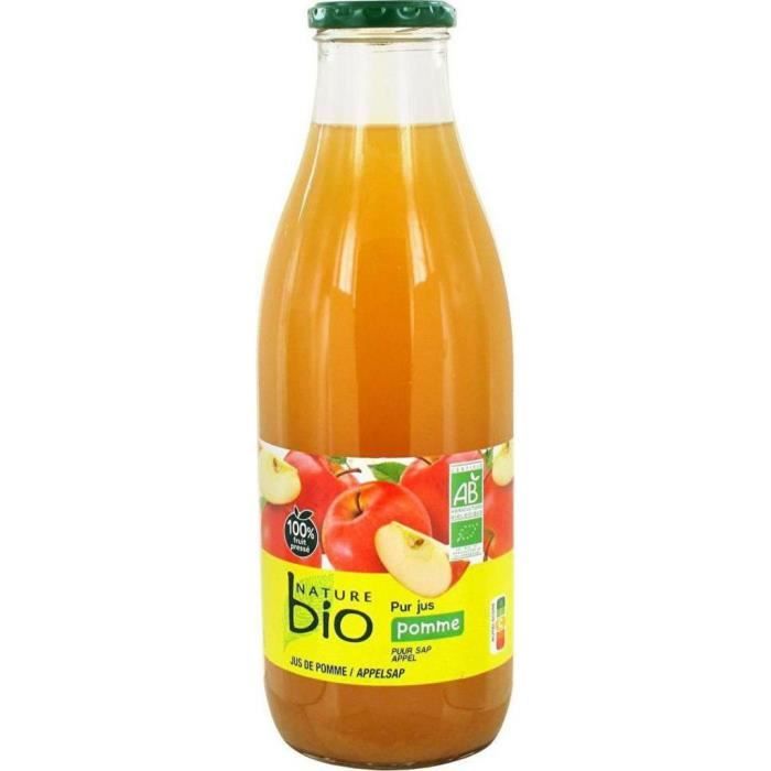 Nature Bio Jus de pomme BIO 1 L - Cdiscount Au quotidien