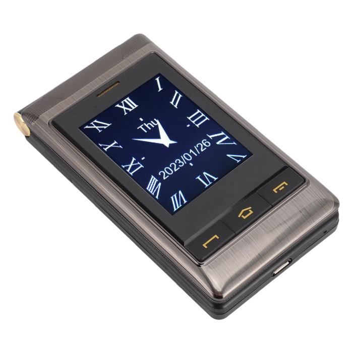 Qiilu Téléphone à clapet Senior Flip 4G Mobile Phone Large Buttons High ...