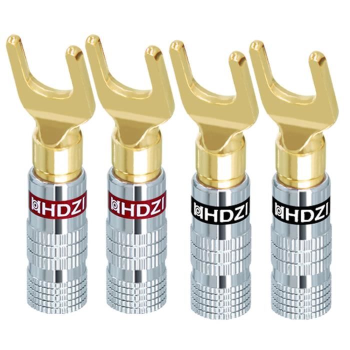 Fiches banane Type Y,connecteur Audio,pour haut-parleur,fil,double vis ...