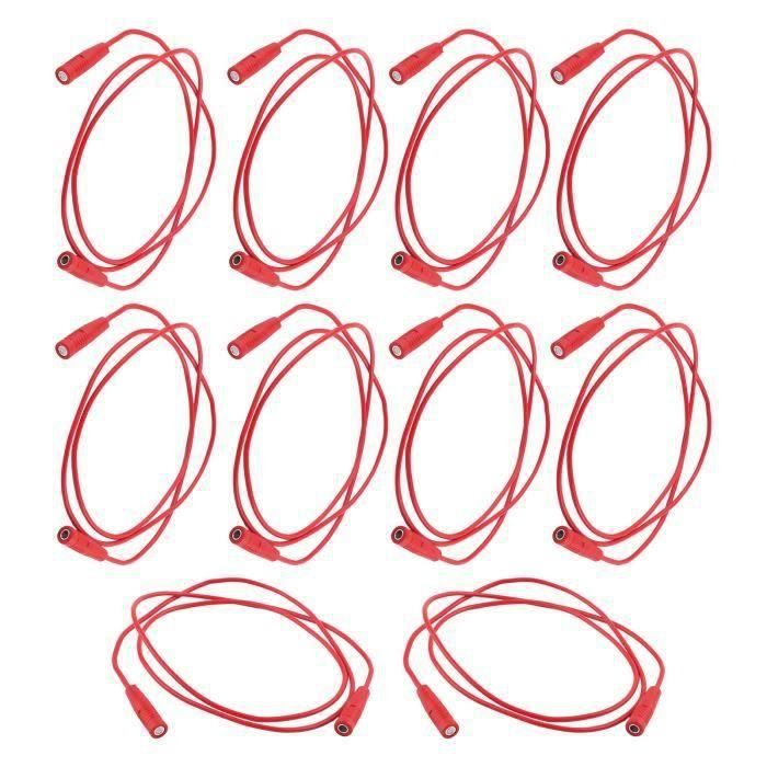 Sing-câble de fiche banane femelle 4 mm 10 ensembles de câbles de test ...