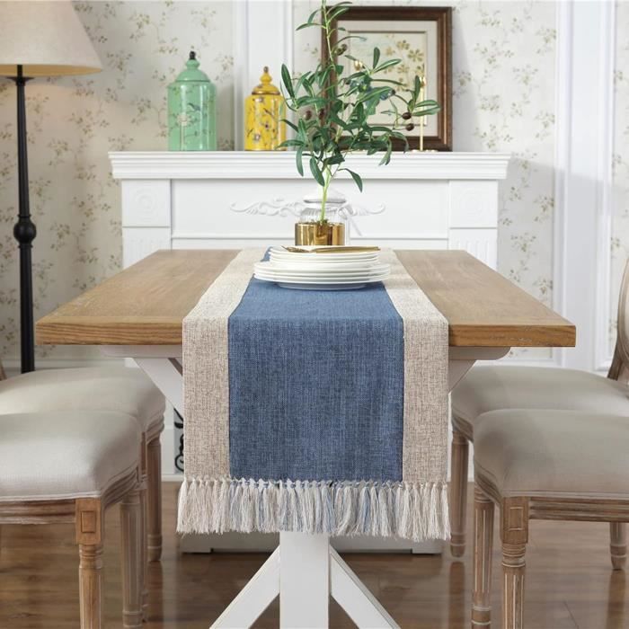 Chemin De Table Mariage Lin, Chemin De Table Rectangulaire, Couleur ...