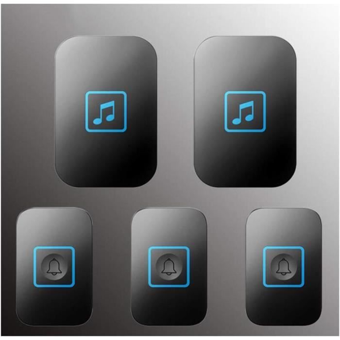 Sonnette De Porte Sans Fil Étanche, Kit De Carillon De Porte Portable ...