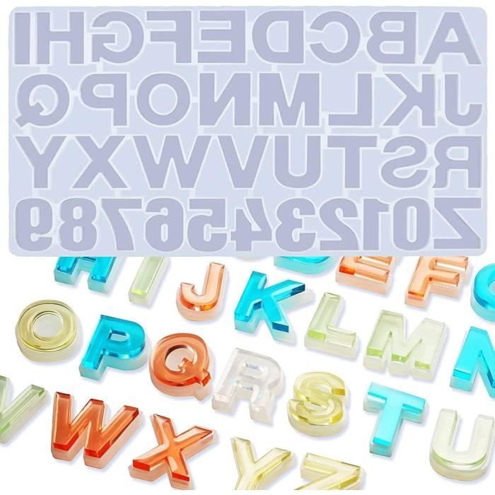 NC Moule en Silicone en Forme d'alphabet, Chiffres réutilisables ...
