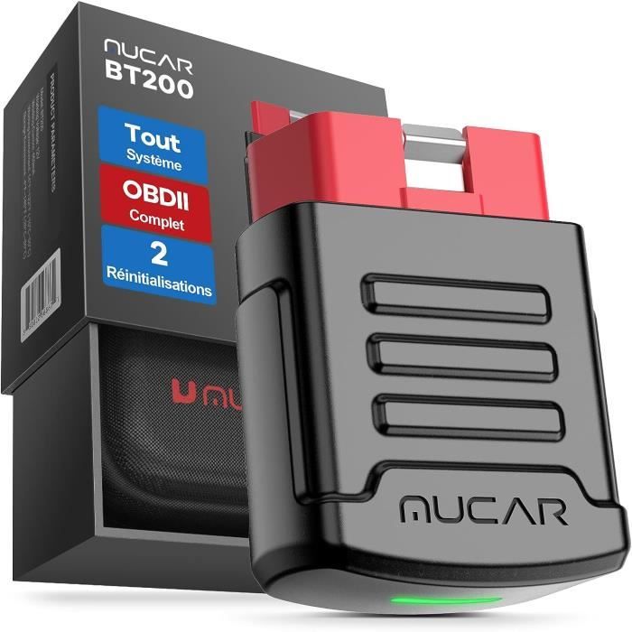 Mucar BT200 OBD-II Scanner Bluetooth, Outil d'analyse de Diagnostic Complet des Systèmes, Huile ...