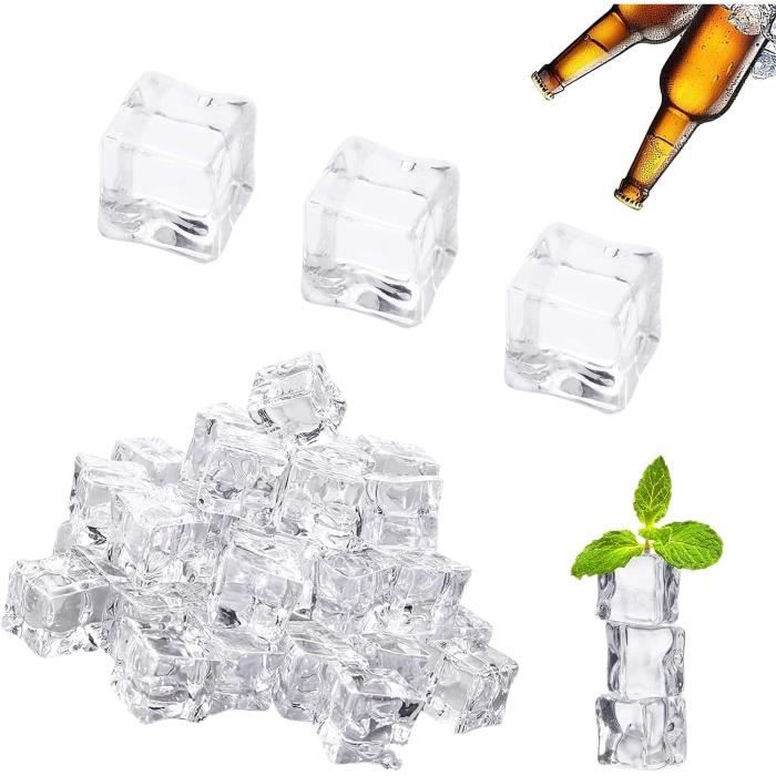 60 Pièces Artificielle Acrylique GlaçOns Transparent Faux GlaçOns Cube ...