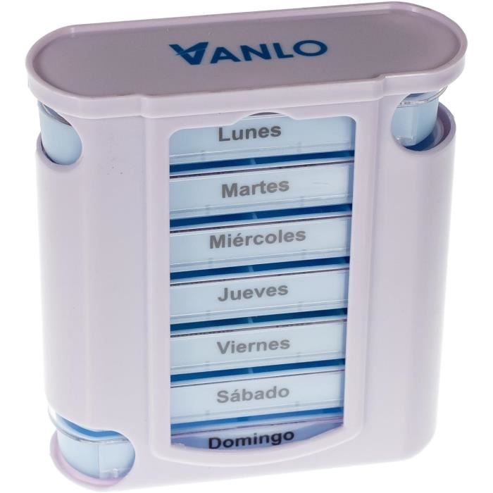 Pilulier « Tour » 7 jours avec 4 compartiments par jour, pilulier, pilulier, semainier, boîte à ...