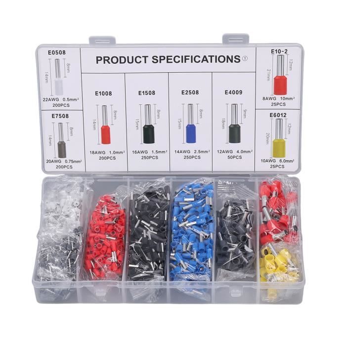 TMISHION Tube Terminal Set, Good Conductivity Wire Crimp Terminals Easy ...