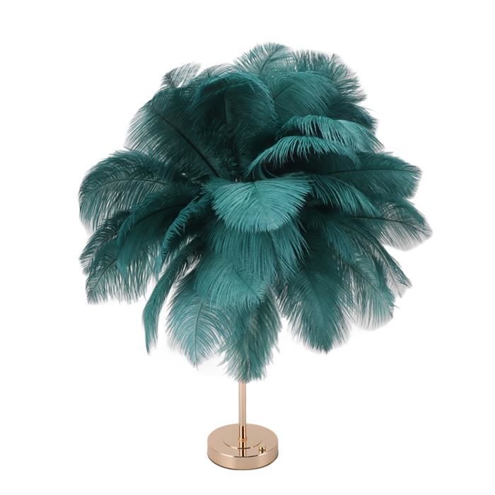TMISHION Ostrich Feather Table Lamp Lampe De Table En Plumes 'autruche ...