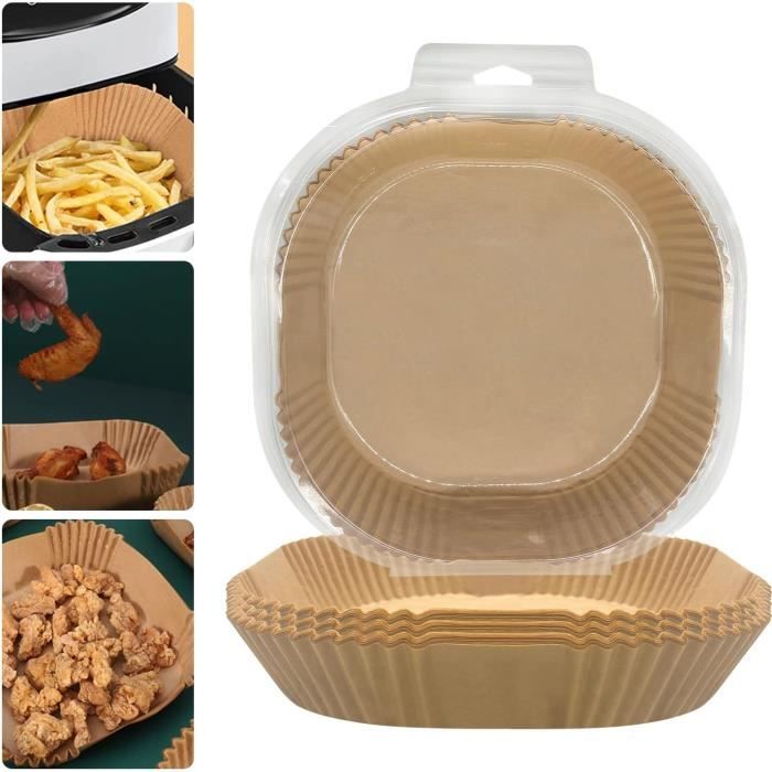 Marron Papier Sulfurisé Carré Papier Cuisson Pour Air Fryer Papier À L ...