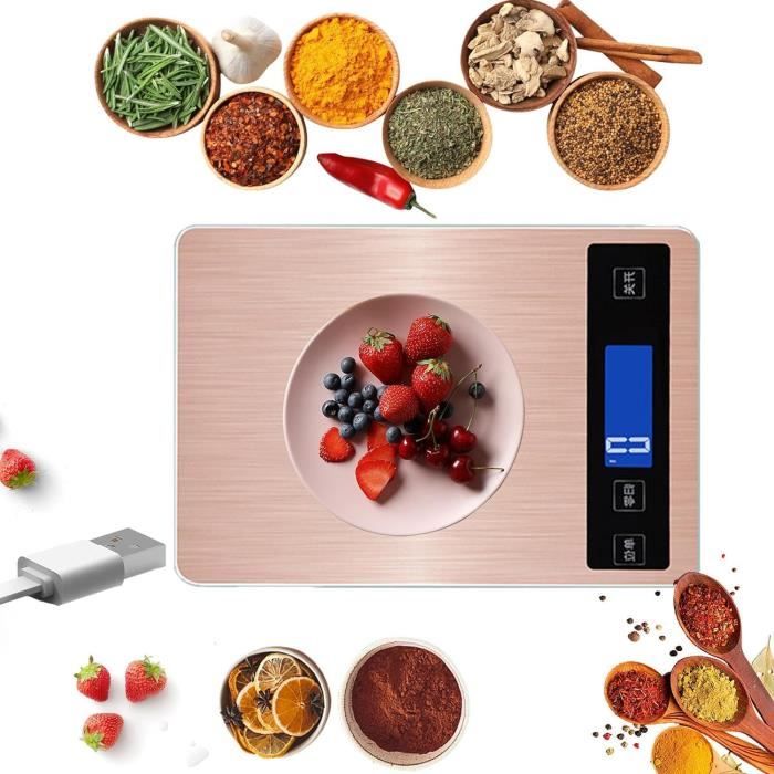 Balance De Cuisine Gram Food, Balance Électronique Rechargeable Par Usb ...
