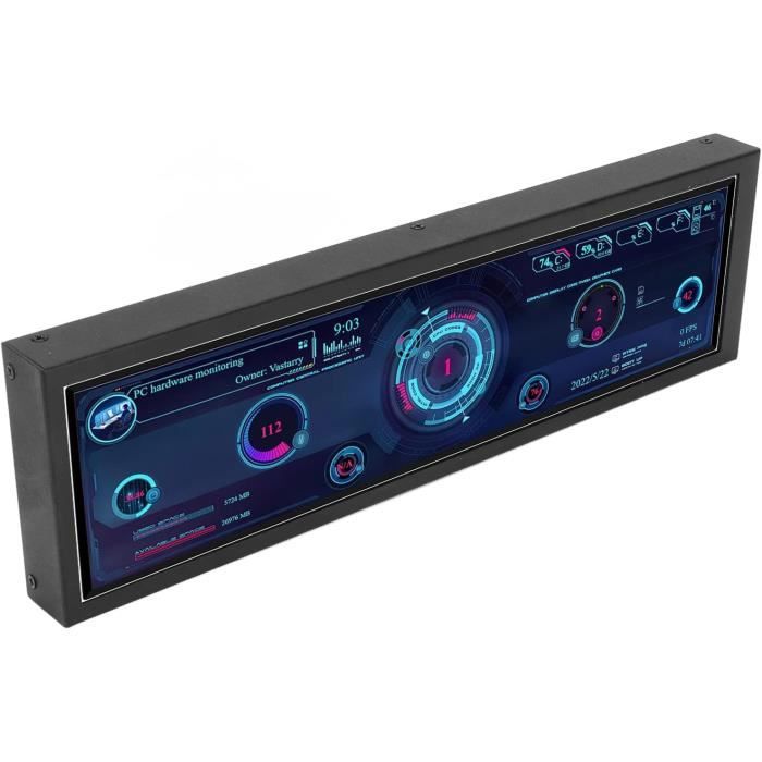 Écran Ips 8,8 Pouces, Aida64, Moniteur De Température Des Données Cpu Gpu Ssd, 1920X480, Angle ...