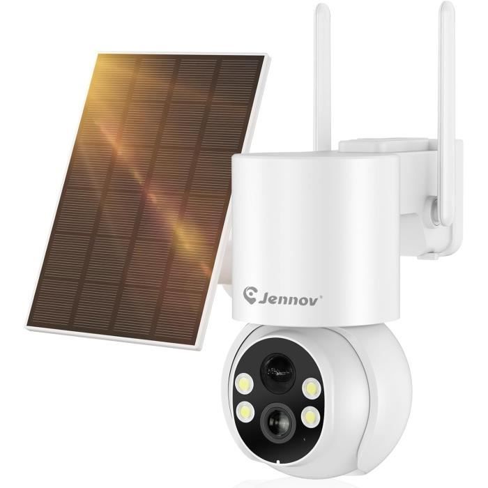2K Camera Surveillance Wifi Exterieure Sans Fil Solaire, 360° Ptz ...