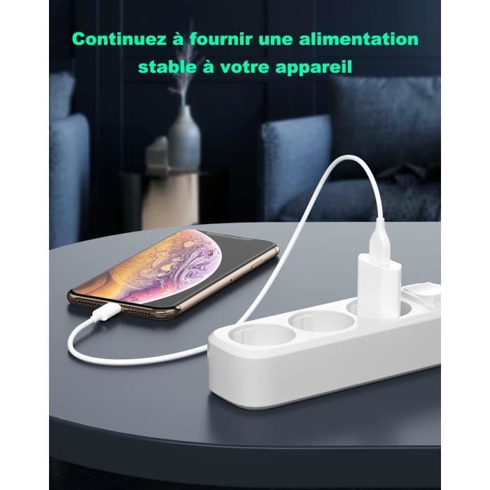 Prise USB, 2 Pack 5V1A Embout Chargeur Adaptateur Secteur Universel ...