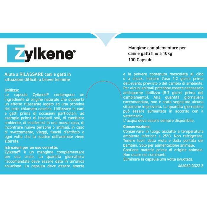 Aliment complémentaire - Zylkene - Chats & Chiens ≤10 kg - 100 gélules ...