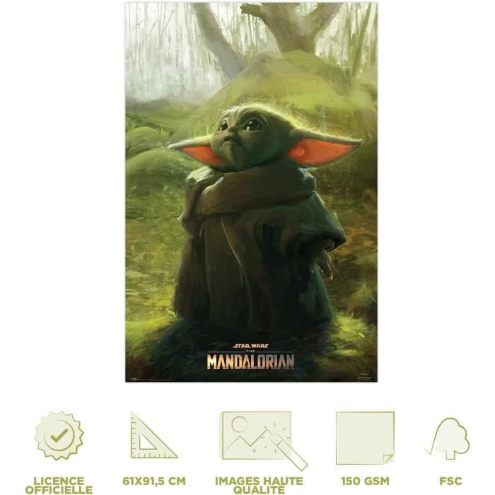 Poster Star Wars The Mandalorian Grogu - Deco Maison, Decoration Murale ...