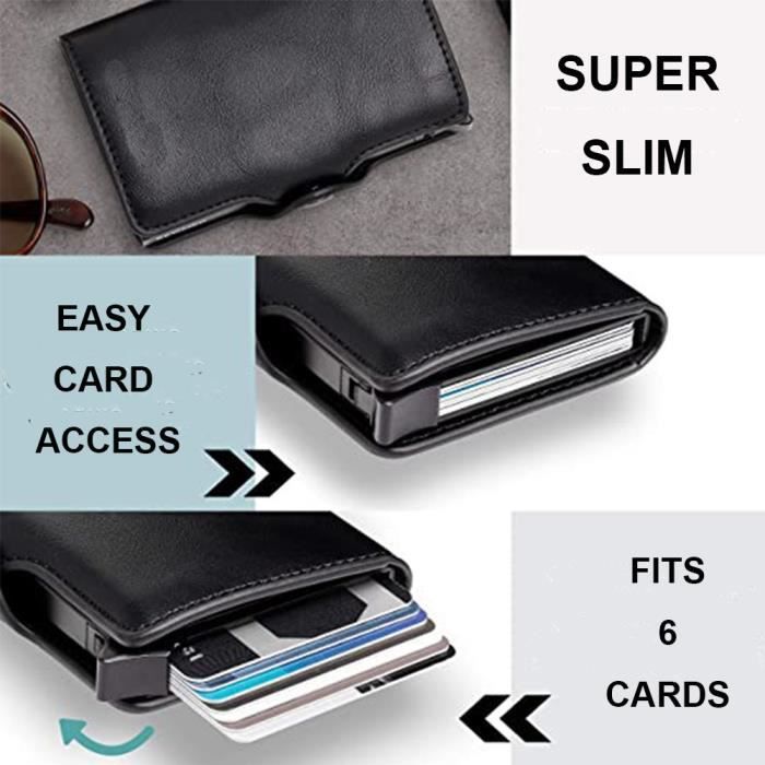 DAMILY® Porte Carte Bancaire - Portefeuille Homme et Porte-Cartes ...