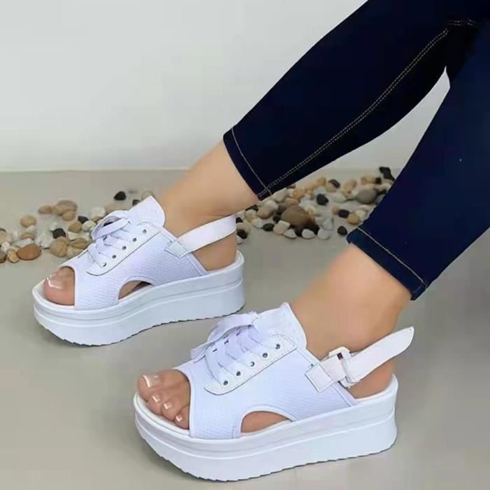SANDALE - NU-PIEDS Sandales dété antidérapantes, style-White White ...