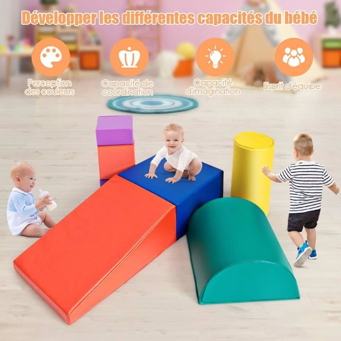 GOPLUS Blocs de Construction 6pcs de Différentes Formes pour Jouer et ...