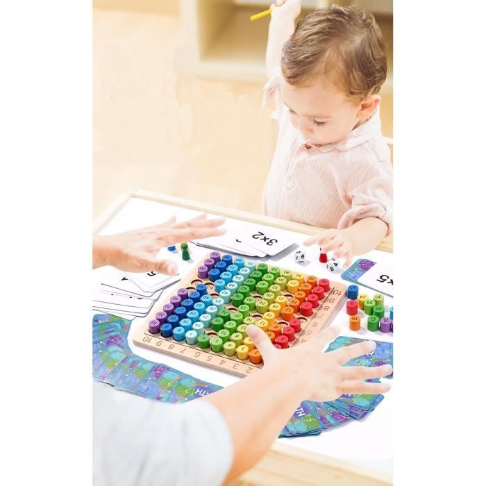 Table de Multiplication, Tableau de Multiplication en Bois, Jeux de ...