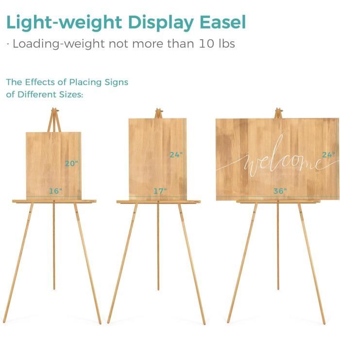160cm H Bois Trépied Présentoir Chevalet pour Signe de Mariage, Affiche ...