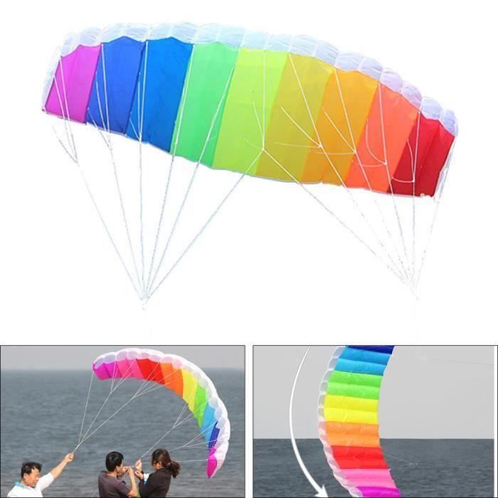 Activité-PLANCHE DE KITE SURF Grand Double Parachute Arc-En-Stunt ...