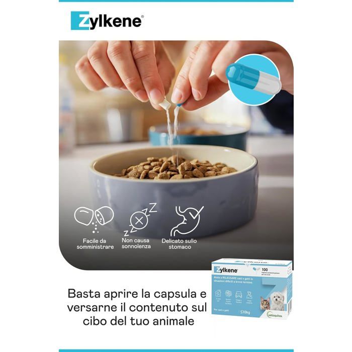Aliment complémentaire - Zylkene - Chats & Chiens ≤10 kg - 100 gélules ...