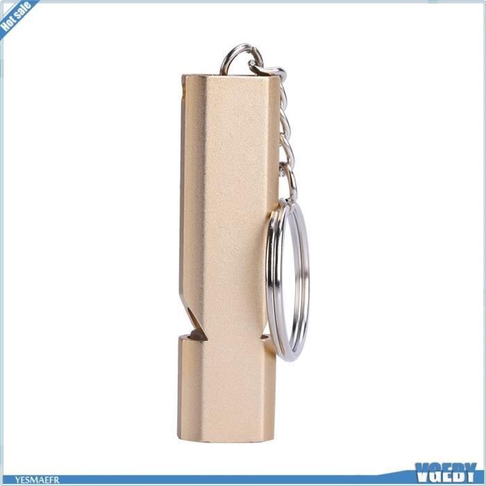 Sifflet d'urgence à double trou portable haute fréquence avec porte ...
